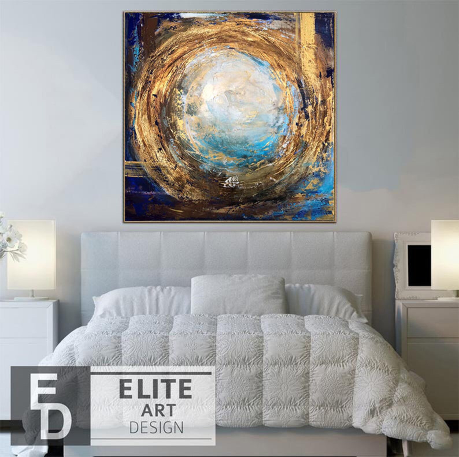 Extra Large Canvas Art Circle Painting Canvas Wall Art | Etsy