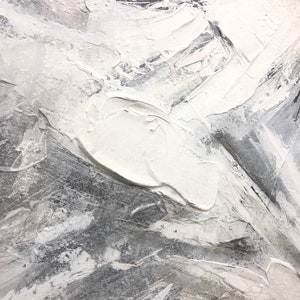 Large Original Abstract Painting White Paintings on Canvas Acrylic ...