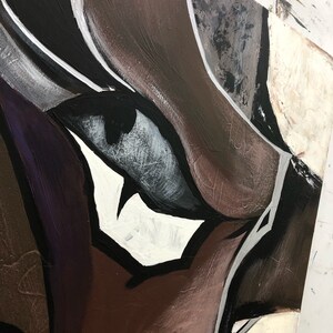 Extra Large Oil Painting Large Canvas Art Face Wall Art Abstract Face ...