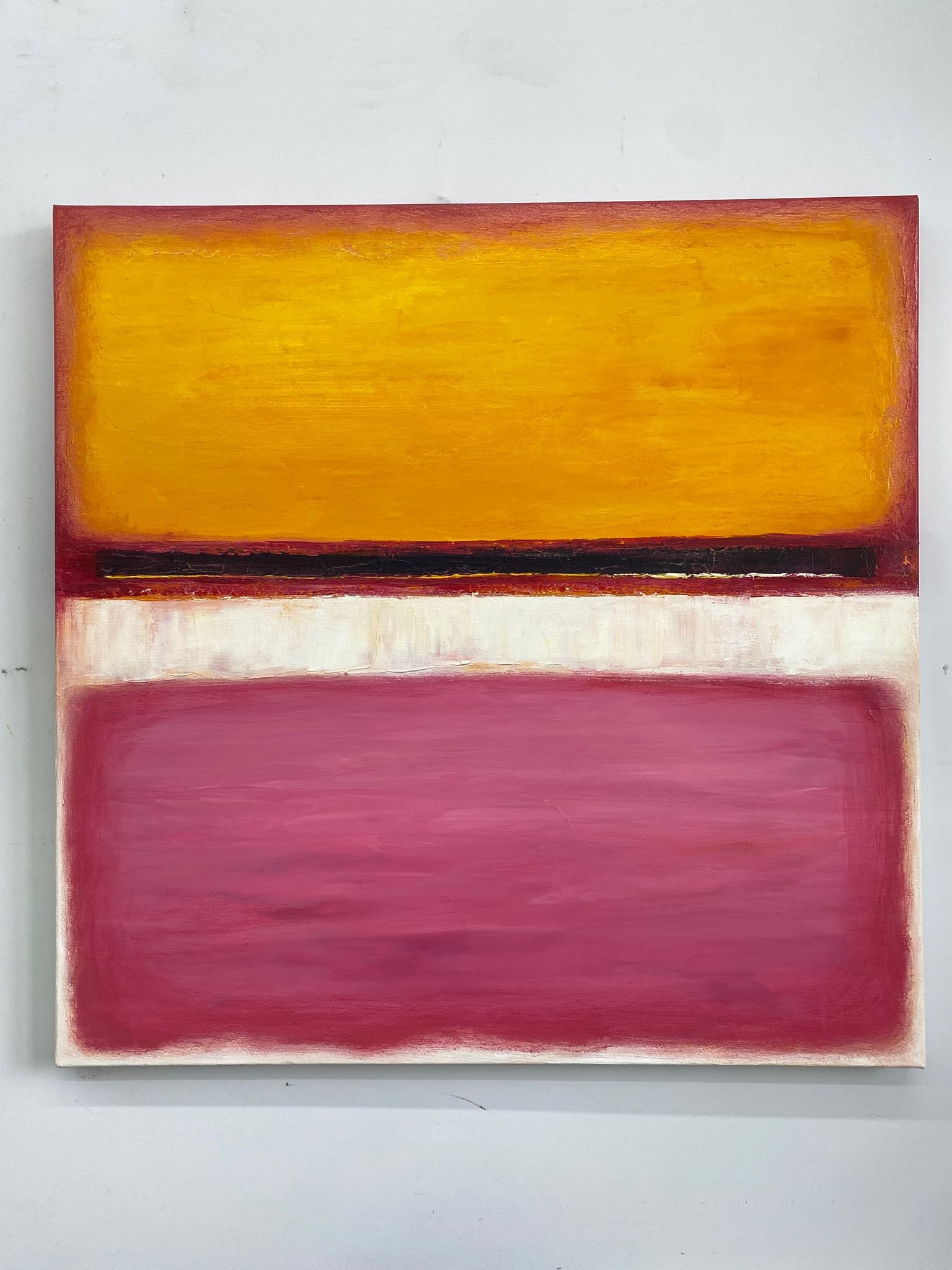 Mark Rothko Original Canvas Abstract Fine Art Yellow and Pink | Etsy