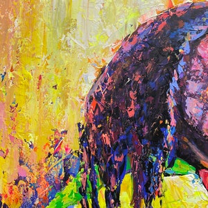 Abstract Guitar Player Acrylic Painting Original Bob Marley Portrait ...