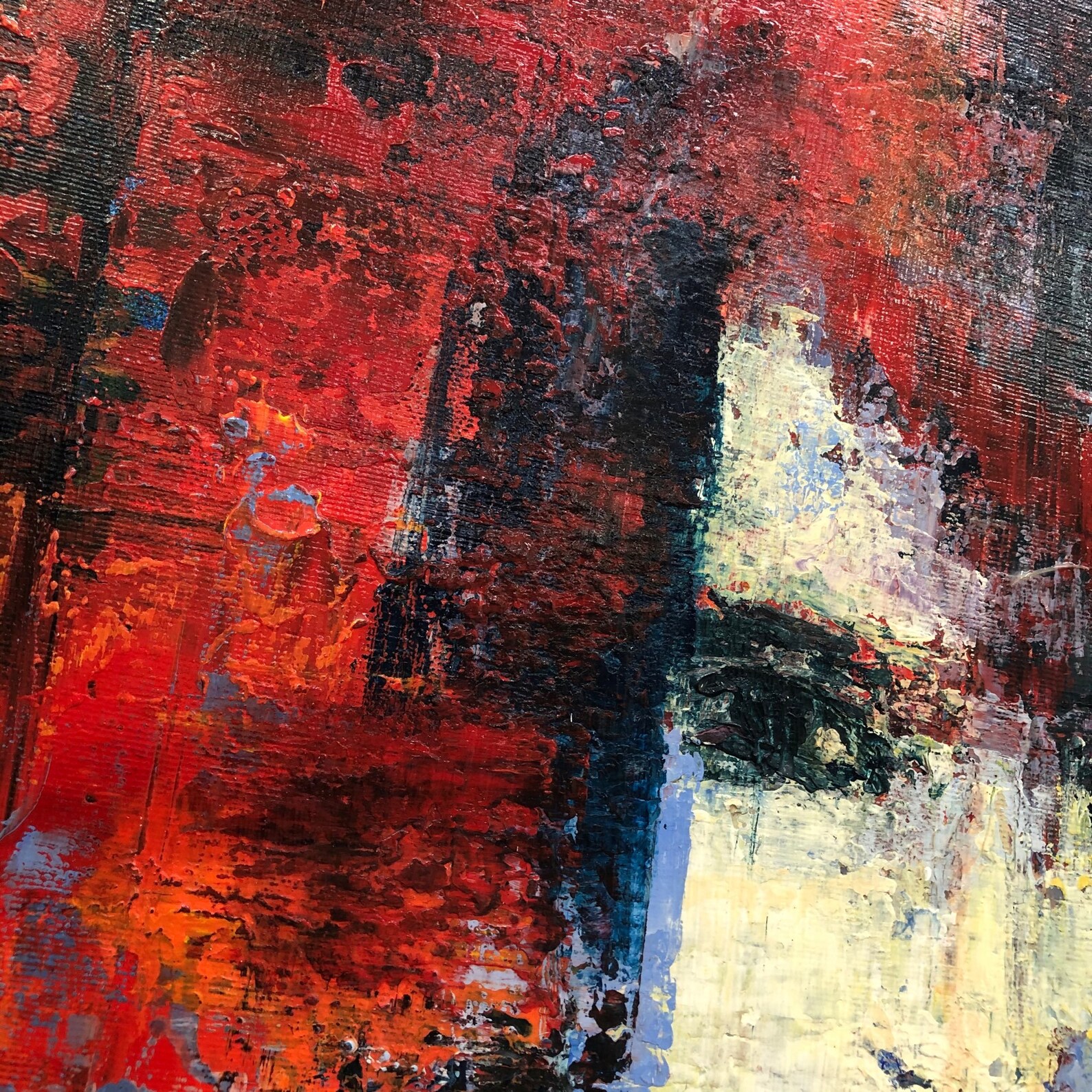Lady in Red Painting Abstract Red Painting on Canvas | Etsy