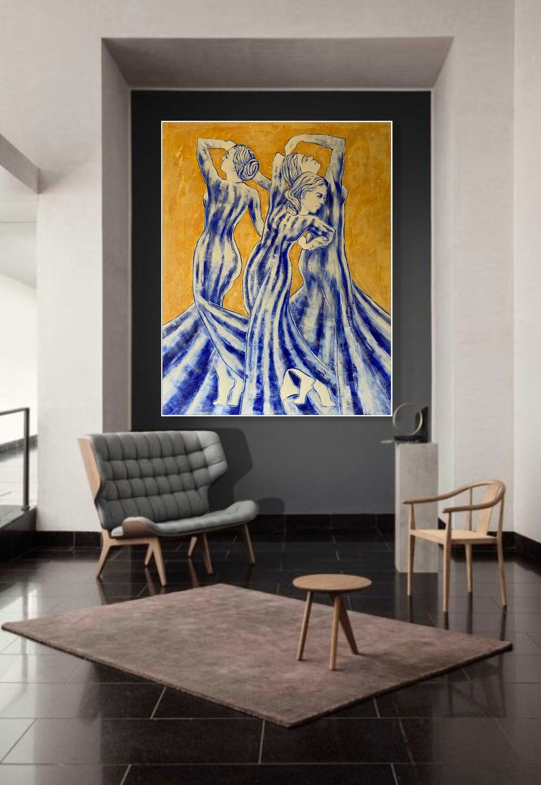 Abstract Female Figures Art Paintings on Canvas Movement Expressionism ...