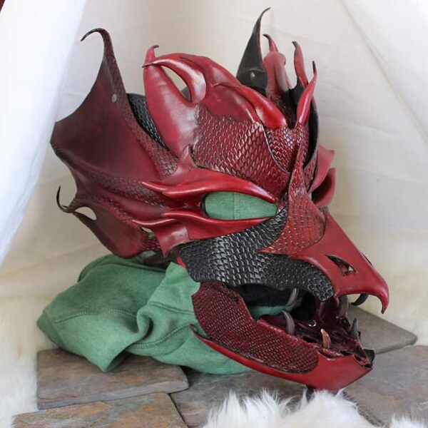 Hinged Dragon Mask - Etsy