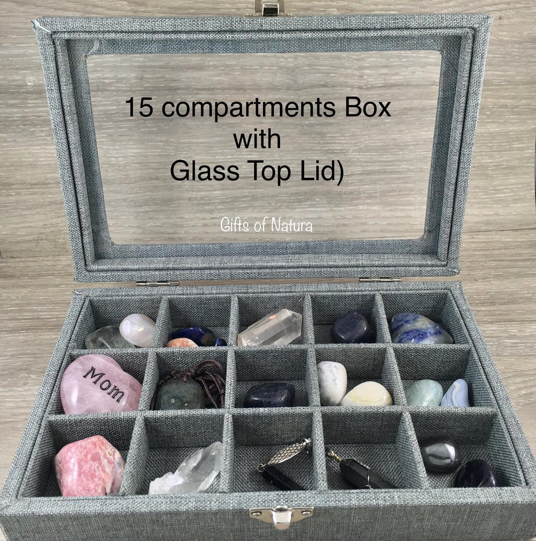 15 Compartments Elegant Crystals Storage Box - *OPTIONAL CRYSALS ...