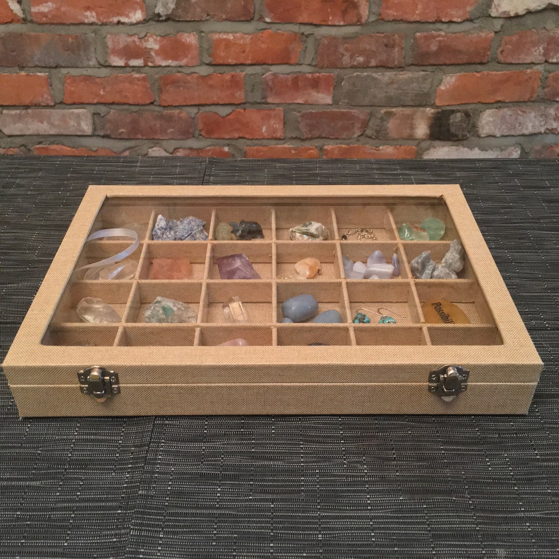 BIG Elegant Crystals Storage Box With 25 Partitions - Etsy