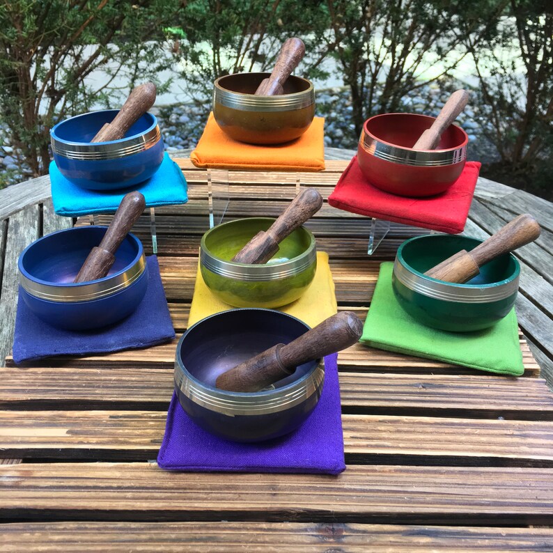 Handcrafted Tibetan Singing Bowls Gift Set Meditation - Etsy
