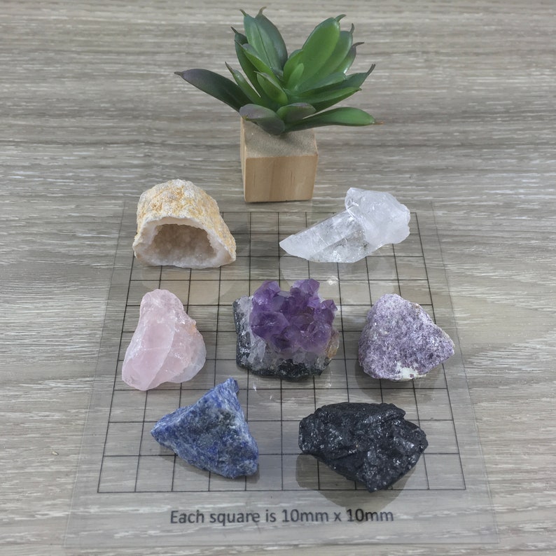 7 Wonders Rough Crystals Gemstone Set Agate Geode - Etsy Canada