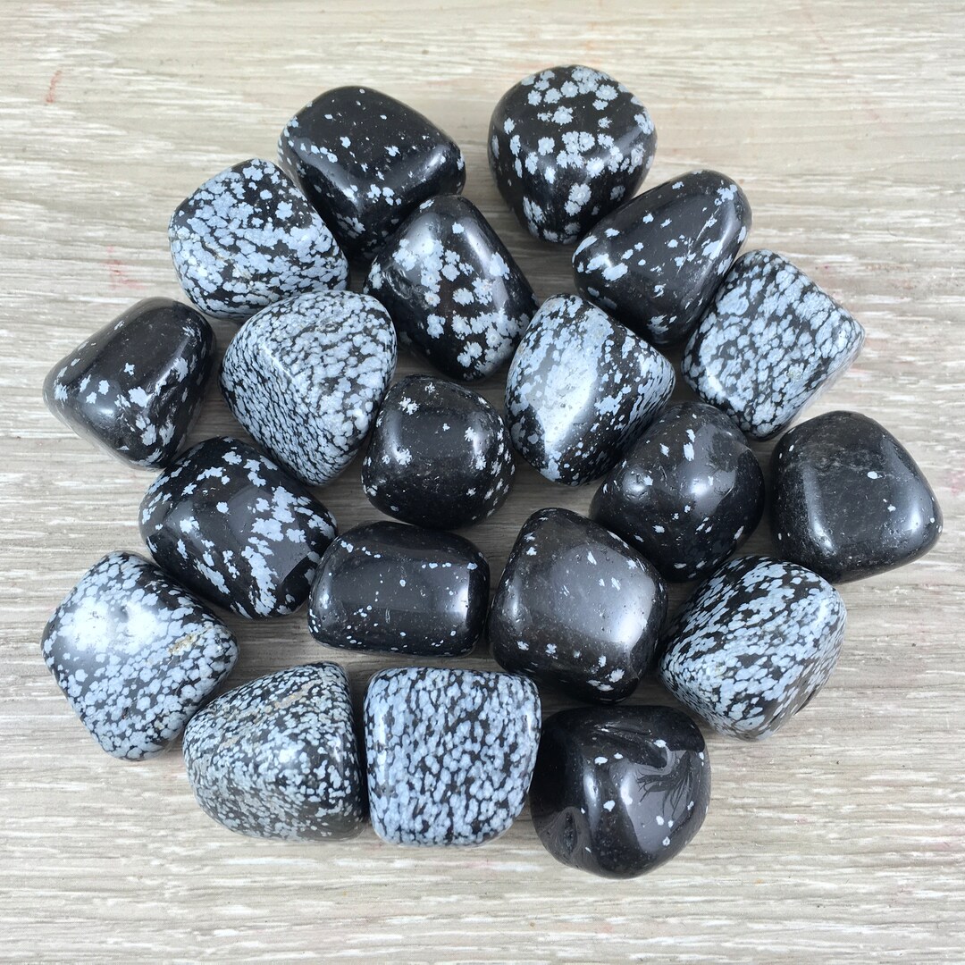 Snowflake Obsidian Tumbled Smooth No Dyes Natural Colors - Etsy