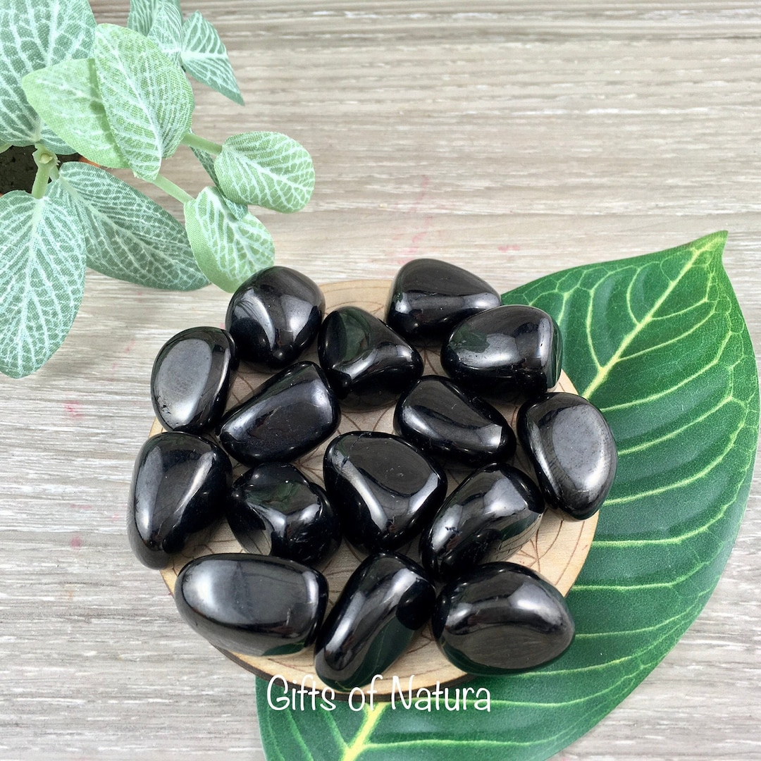 0.75 jet Crystal Stone Smooth, Tumbled, Polished PROTECTION ...