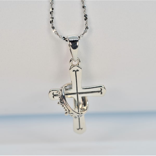 Cross Crown Necklace - Etsy