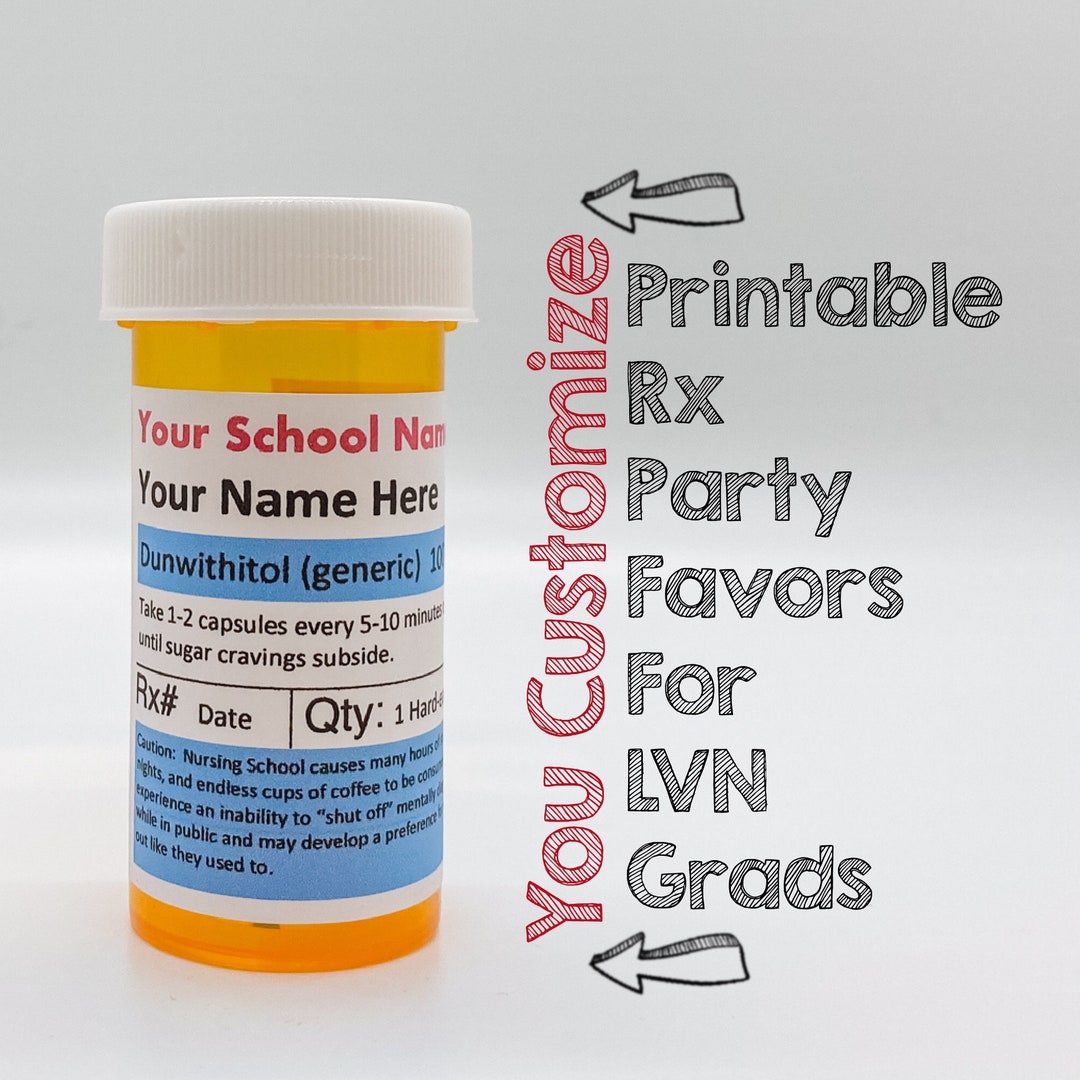 2025 Personalized/custom LVN Graduation Party Favor PRINTABLE Labels ...