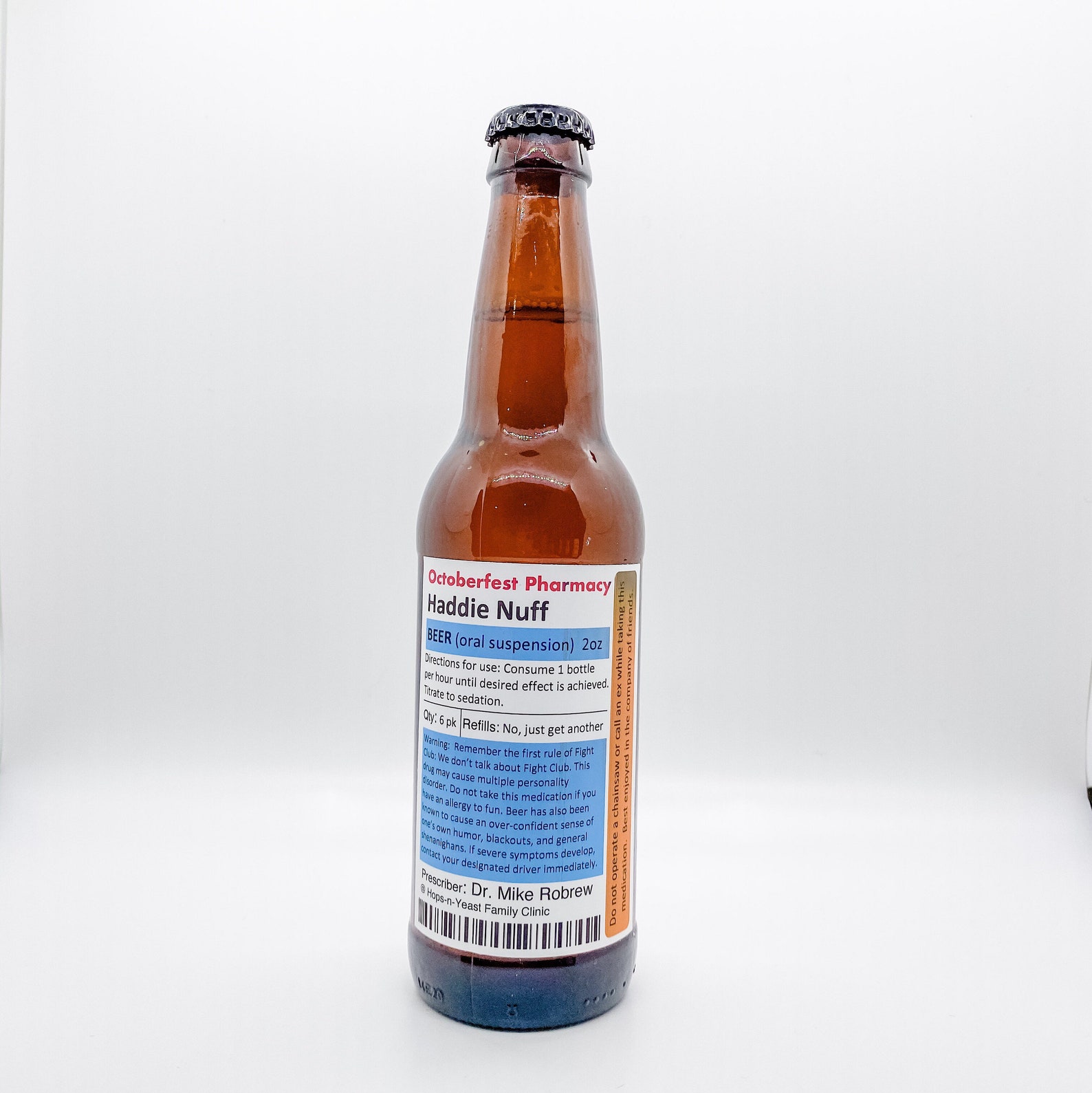 SET of 6 Beer Bottle PRINTABLE Labels/ PDF/ Pill Bottles / Emergency ...
