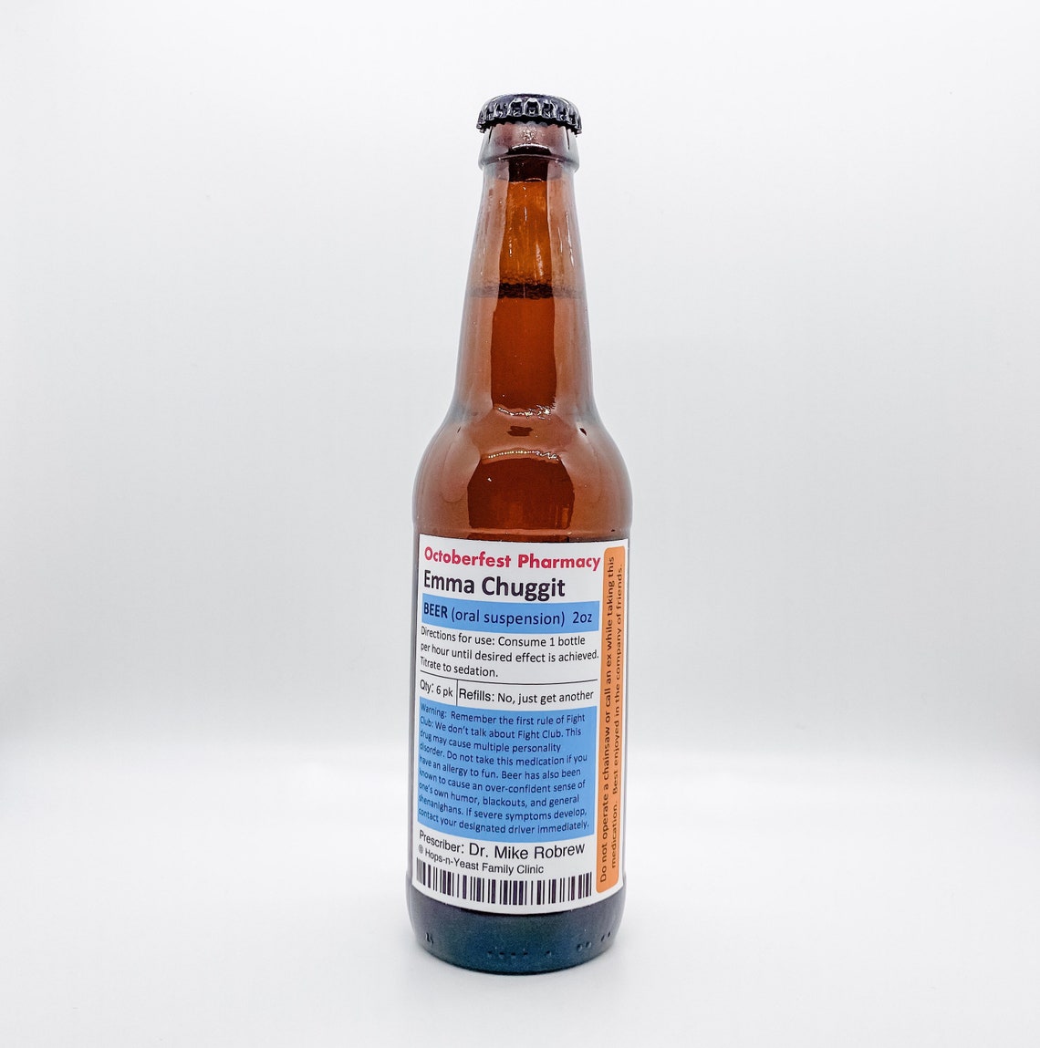 SET of 6 Beer Bottle PRINTABLE Labels/ PDF/ Pill Bottles / Emergency ...
