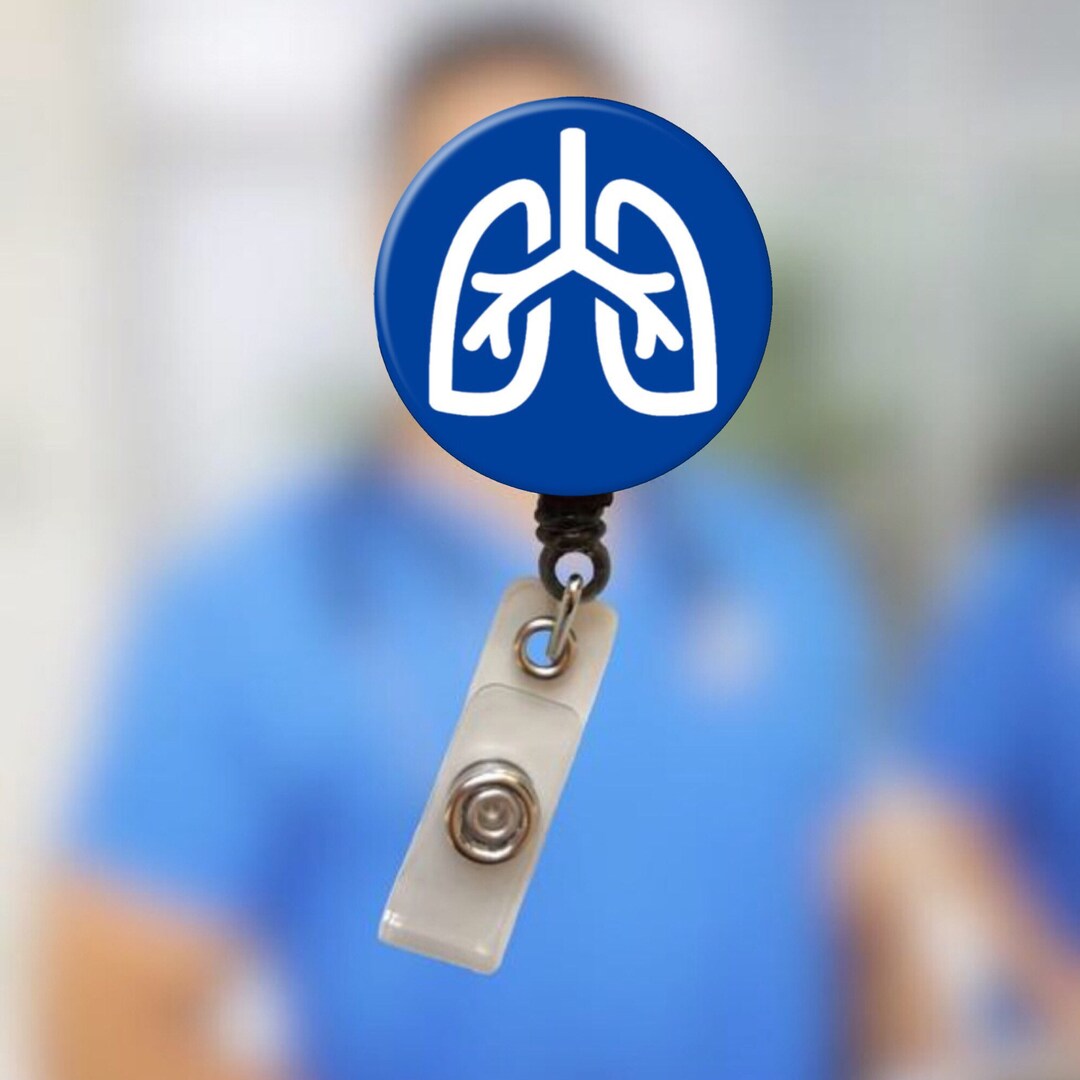 Lungs Badge Reel for Respiratory Therapists/ RT/ Pulmonologist ...