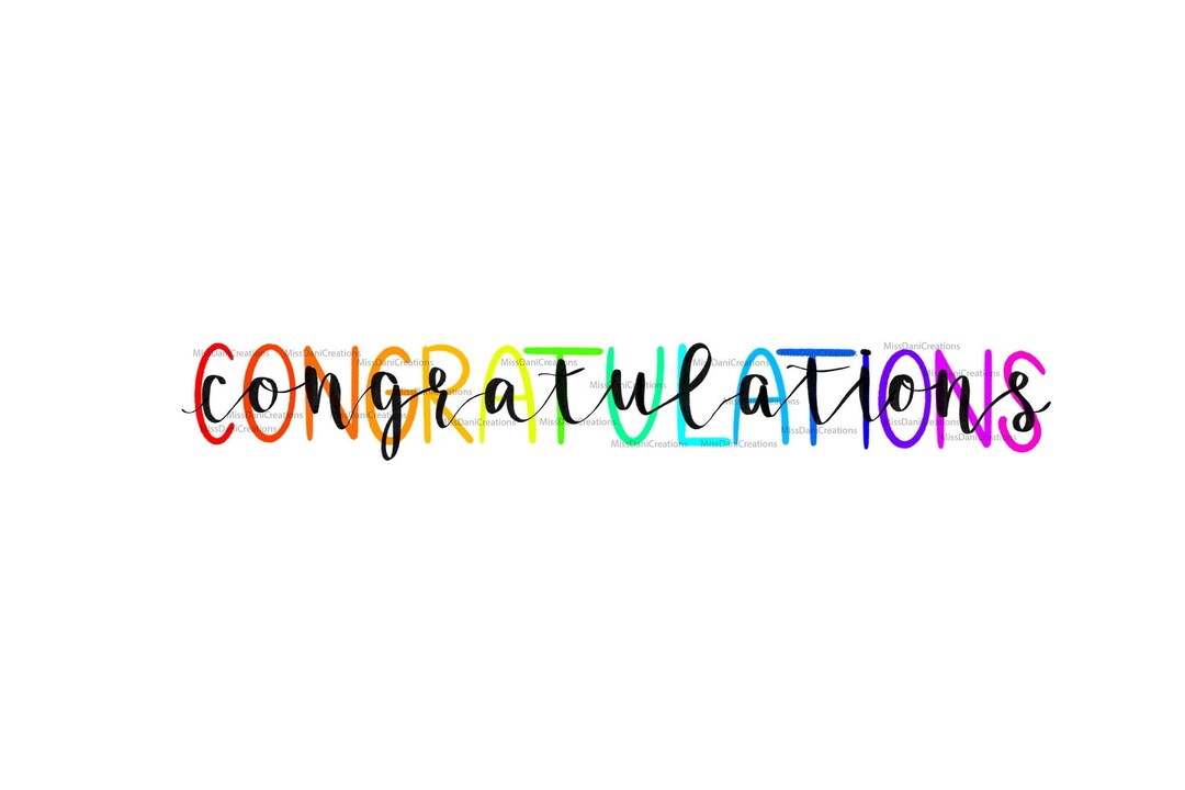 Congratulations SVG File - Etsy
