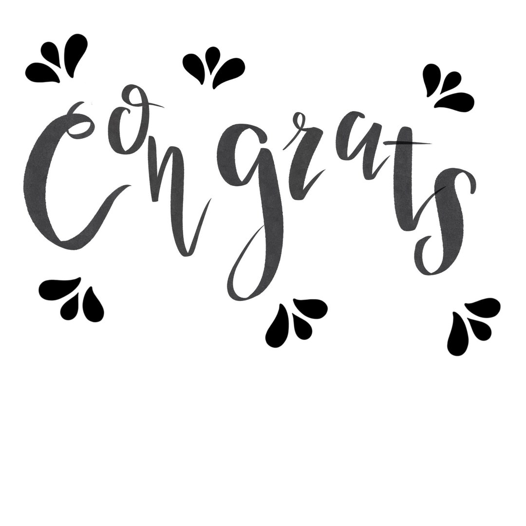 Congrats SVG File - Etsy