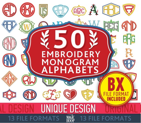 Elegant Monogram Embroidery Font Elegant Machine Embroidery Design ...