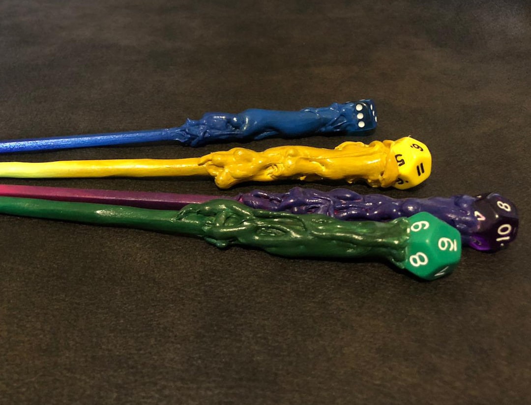 Dice Wands, Different Colours- Handmade Magic Wizard Wand - Etsy