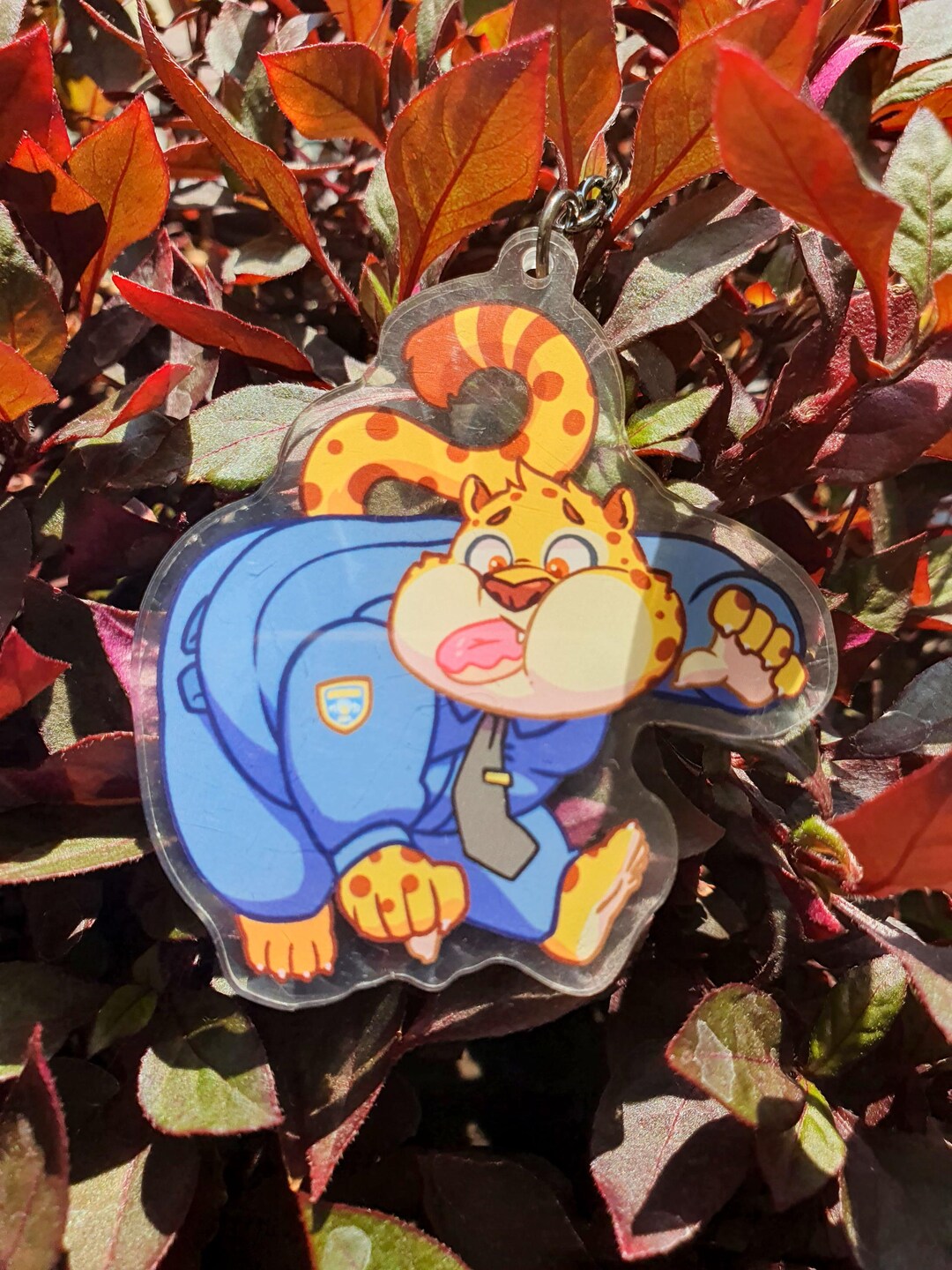 Fat Cheetah Officer Acrylic Keychain - 7cm - Etsy
