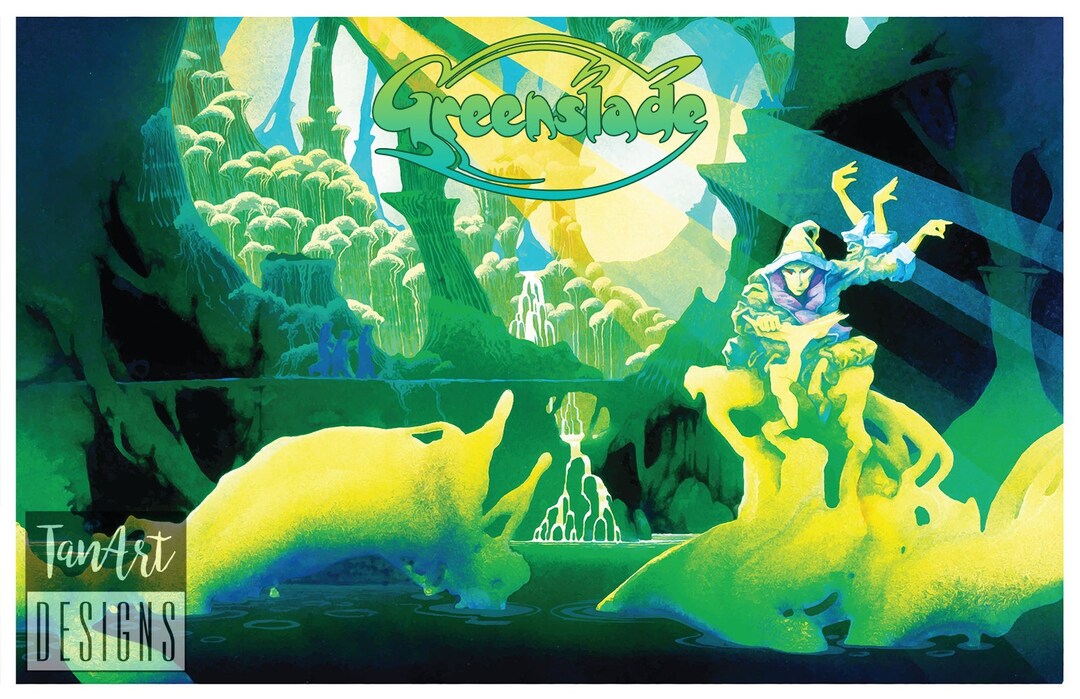 Greenslade Wizard Cave Illustration Poster Roger Dean Poster Greenslade ...