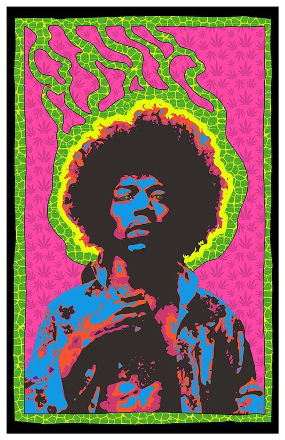 Jimi Hendrix Trippy Poster