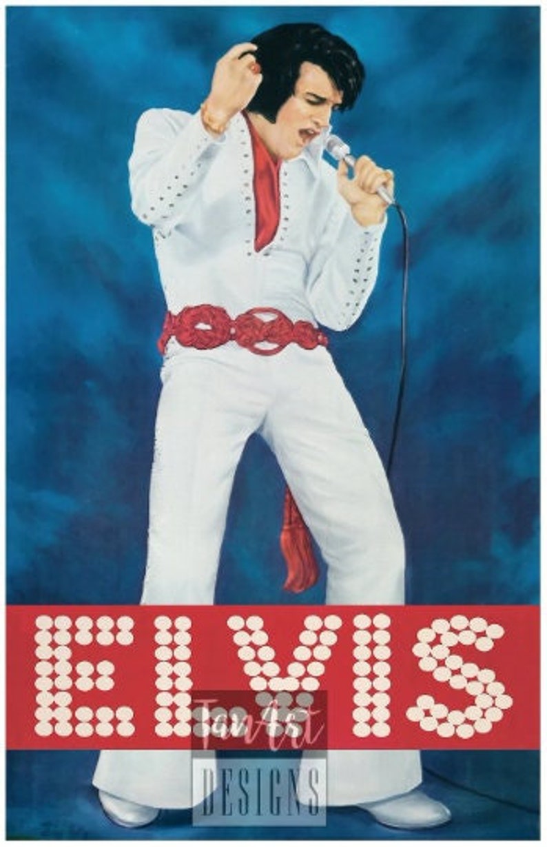 Framed Elvis Presley Illustration Poster Elvis Presley Vintage Poster ...