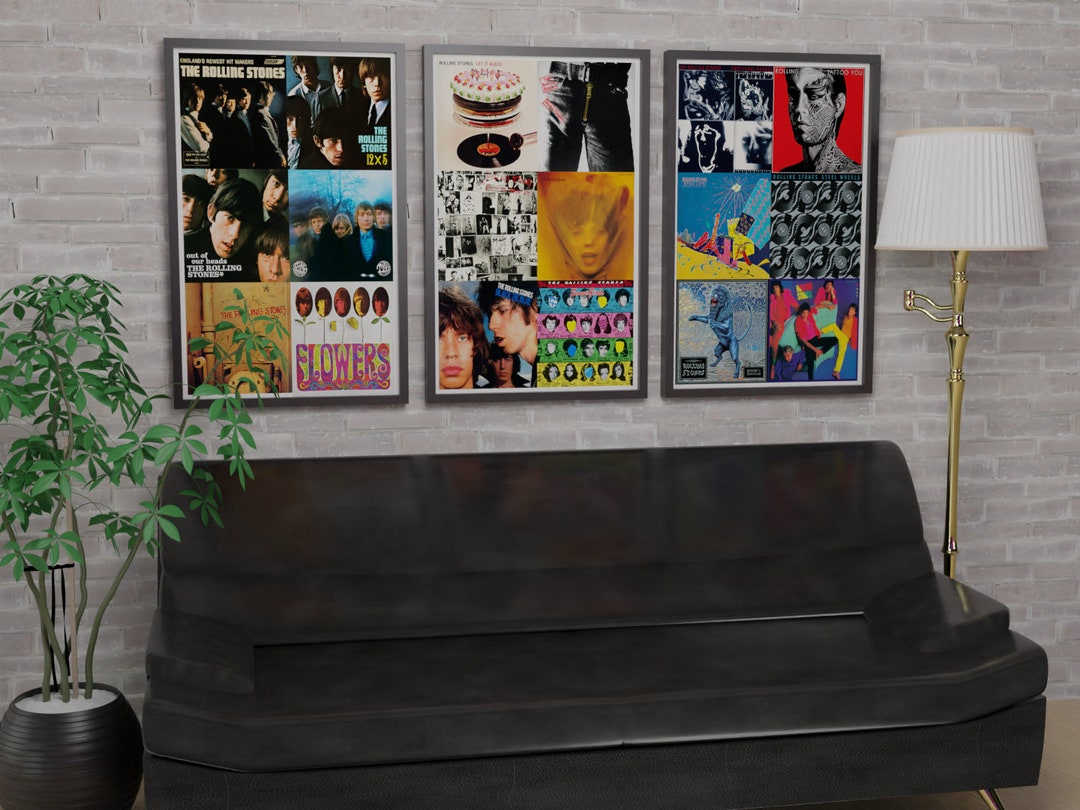 Rolling Stones Album Covers Poster Set of Three Rolling Stones Vintage ...