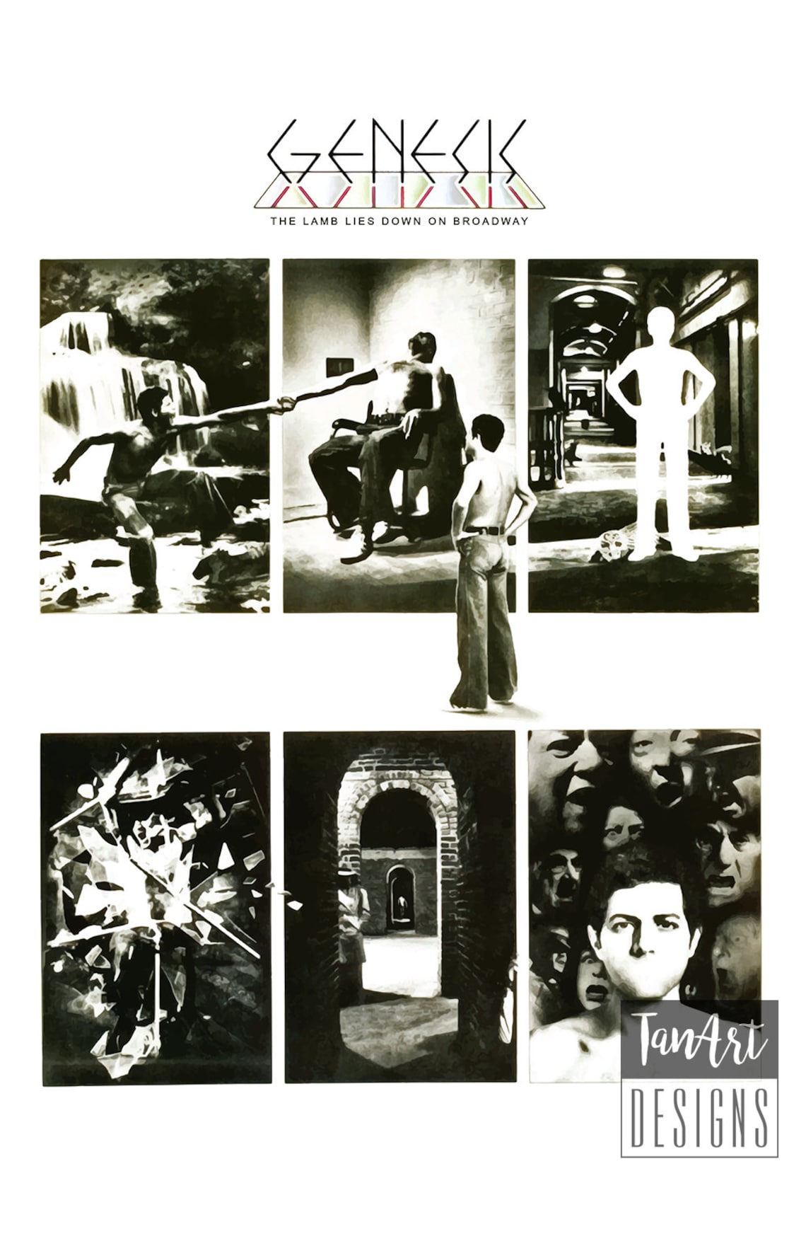 Genesis the Lamb Lies Down Illustration Poster Genesis Poster Genesis ...