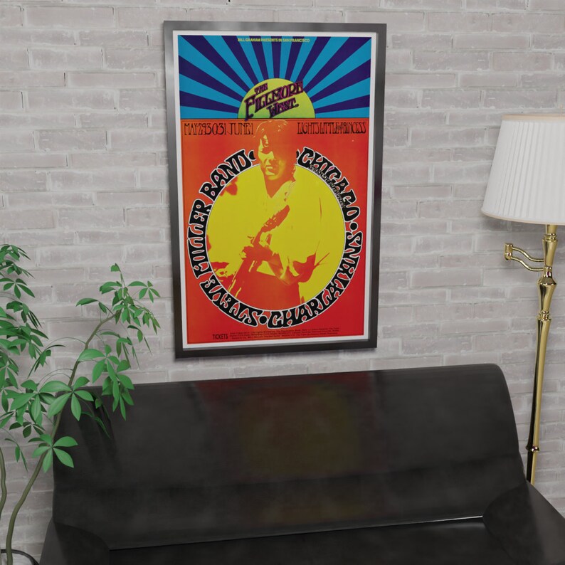 Framed Steve Miller Band Chicago Concert Poster Steve Miller - Etsy