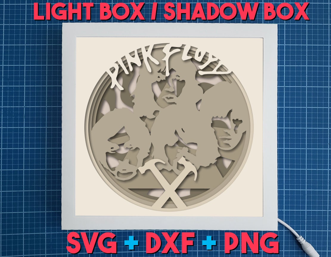 Pink Floyd Light Box / Shadow Box Template Lightbox SVG - Etsy