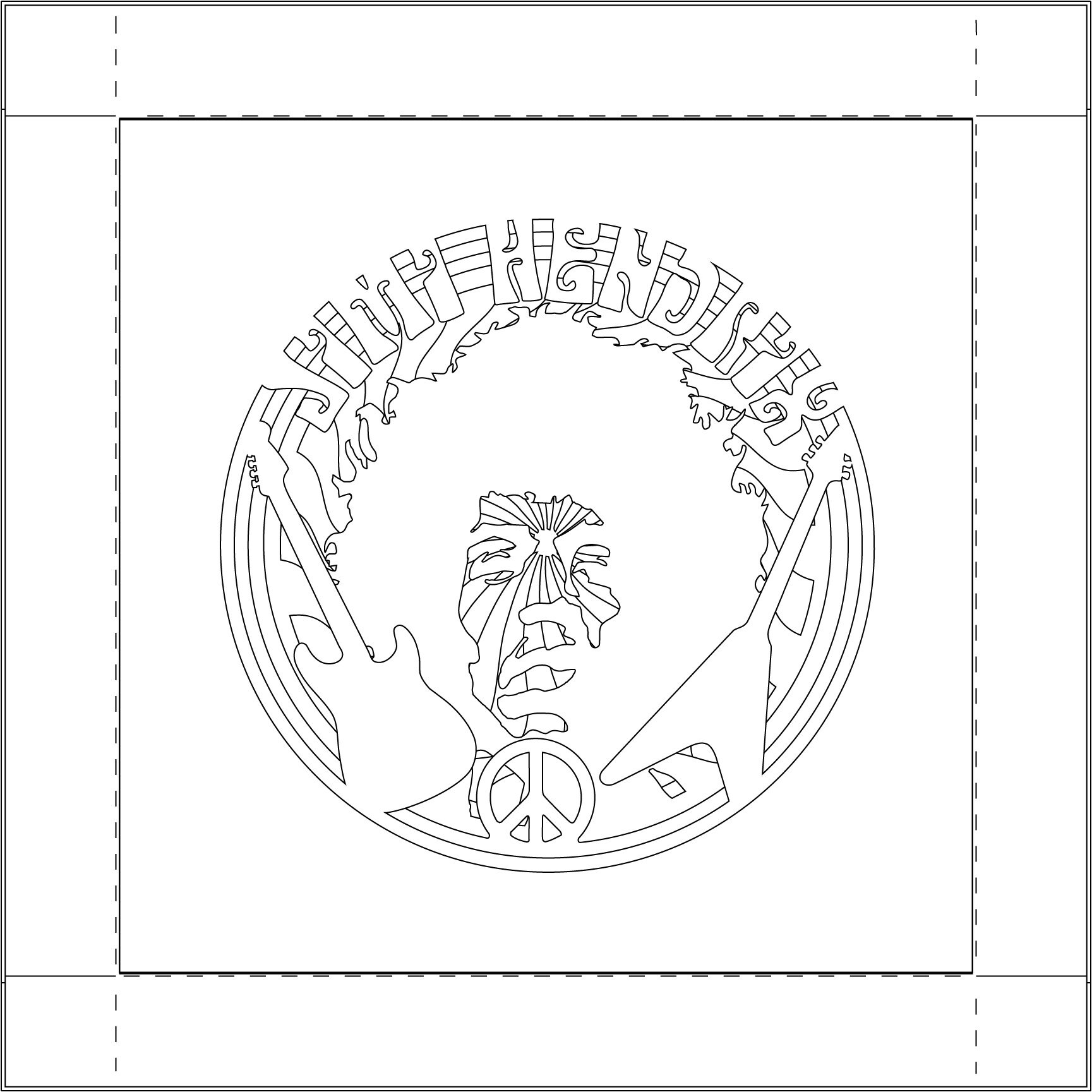 Jimi Hendrix Light Box / Shadow Box Template Lightbox SVG - Etsy