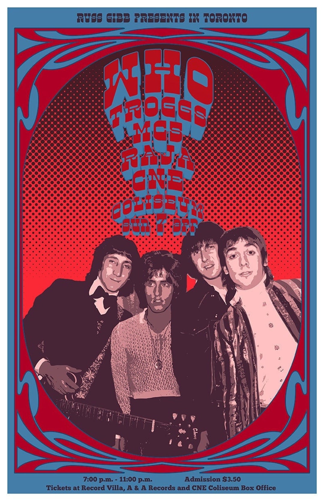 The Who Vintage Style Poster the Who Tour Poster Retro Rock Poster ...
