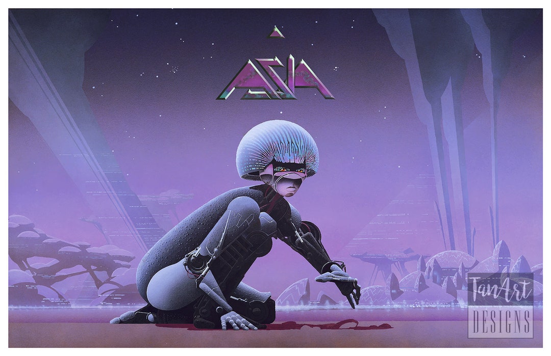 Framed Asia Astra Illustration Poster Asia Cover Poster Asia Poster Vintage Poster Roger Dean ...