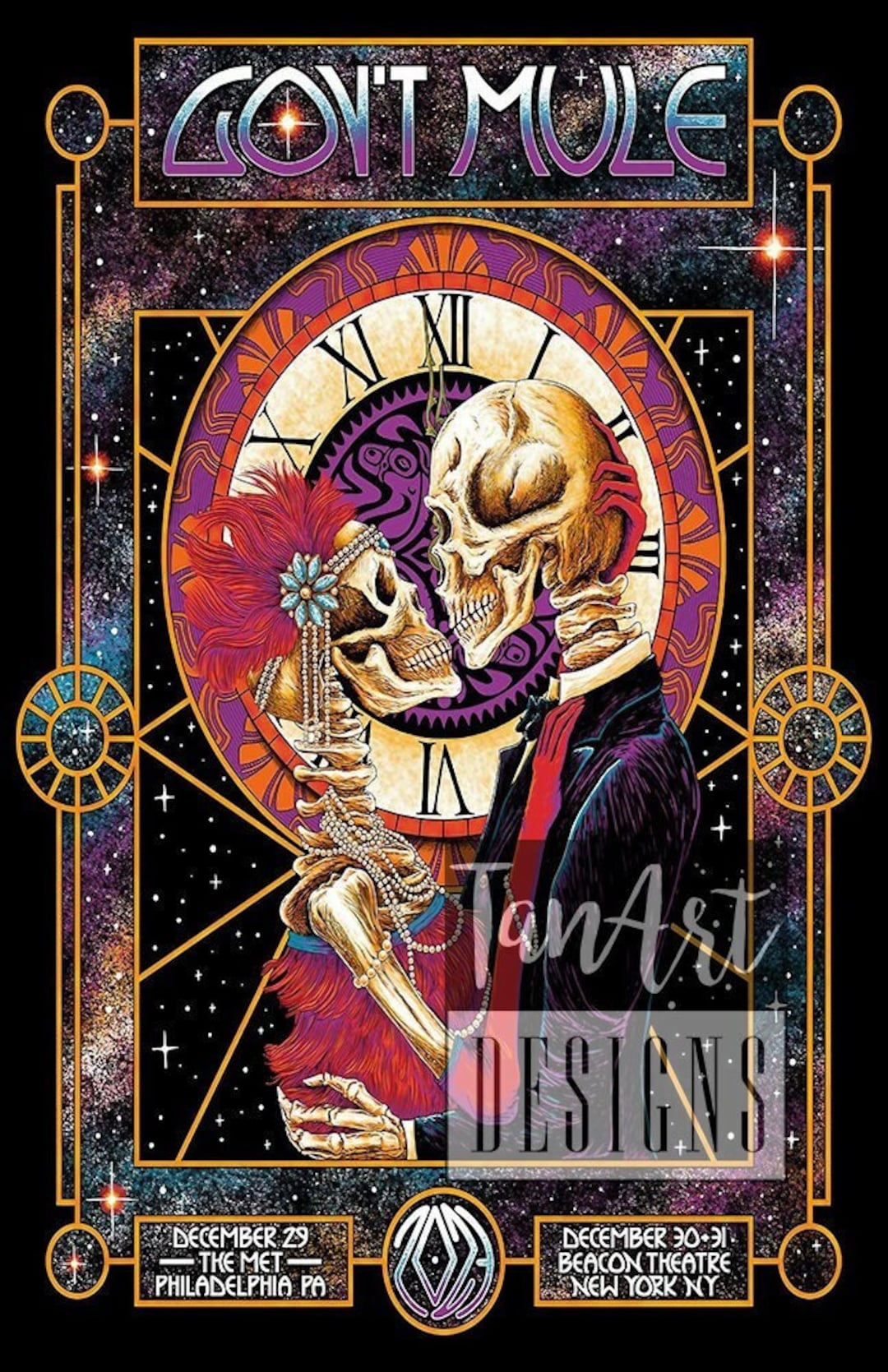 Govt Mule 2023 Concert Poster Govt Mule Tour Poster Retro Rock Poster ...