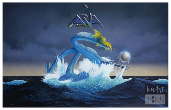 Asia Dragon Illustration Poster Asia Cover Poster Asia - Etsy