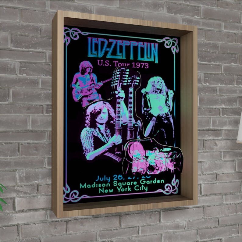 Led Zeppelin 3D Layered Poster for Shadowbox. DYI Digital Download ...