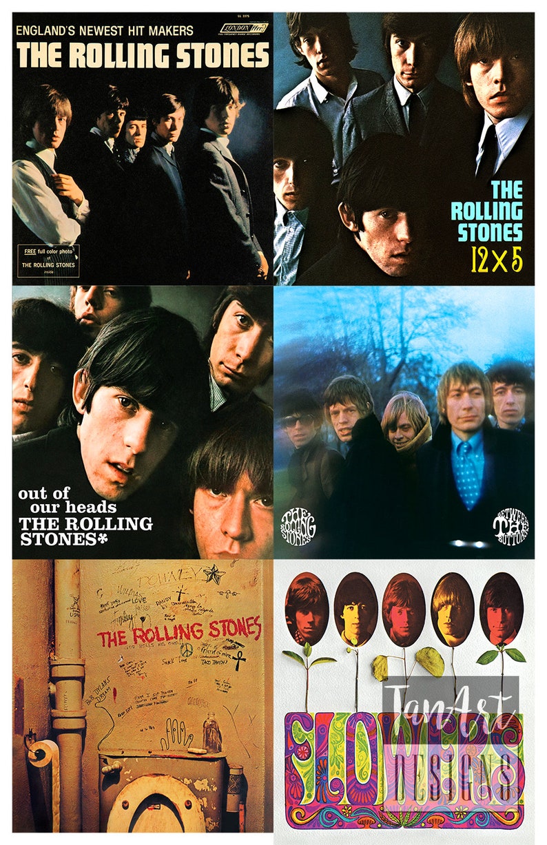 Rolling Stones Album Covers Poster Set of Three Rolling - Etsy