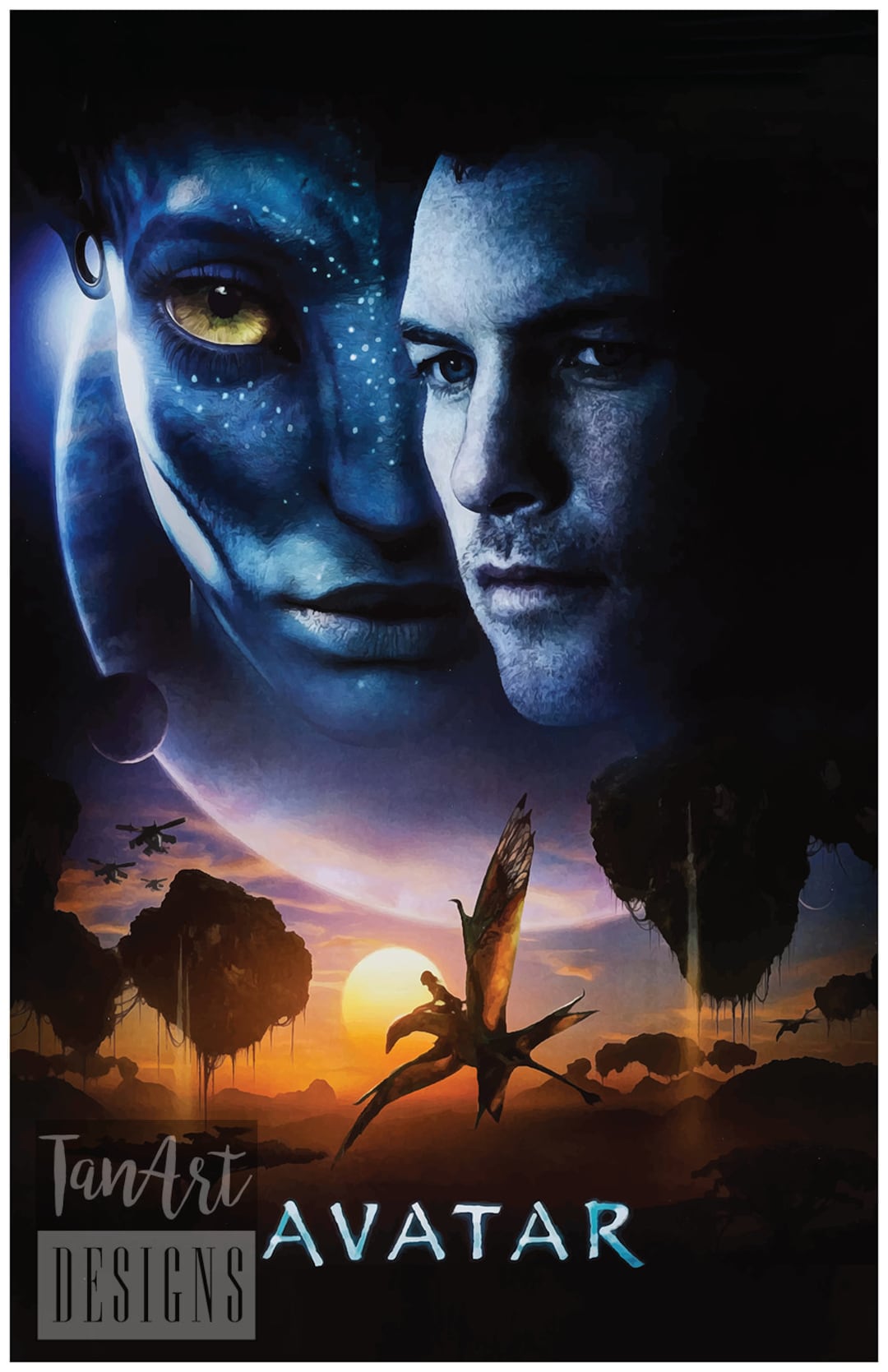 Framed Avatar Poster Avatar Movie Poster Avatar Print Vintage Wall Art ...