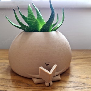 Reading Pot | Book Pot | Cute Plant Pot | Plant Pot | Sitting Planter ...