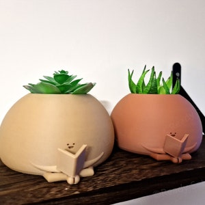 Reading Pot | Book Pot | Cute Plant Pot | Plant Pot | Sitting Planter ...