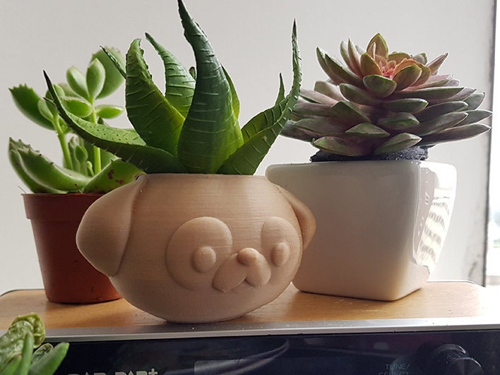 Dog Planter Pug Planter Doggy Planter Animal Planter - Etsy UK