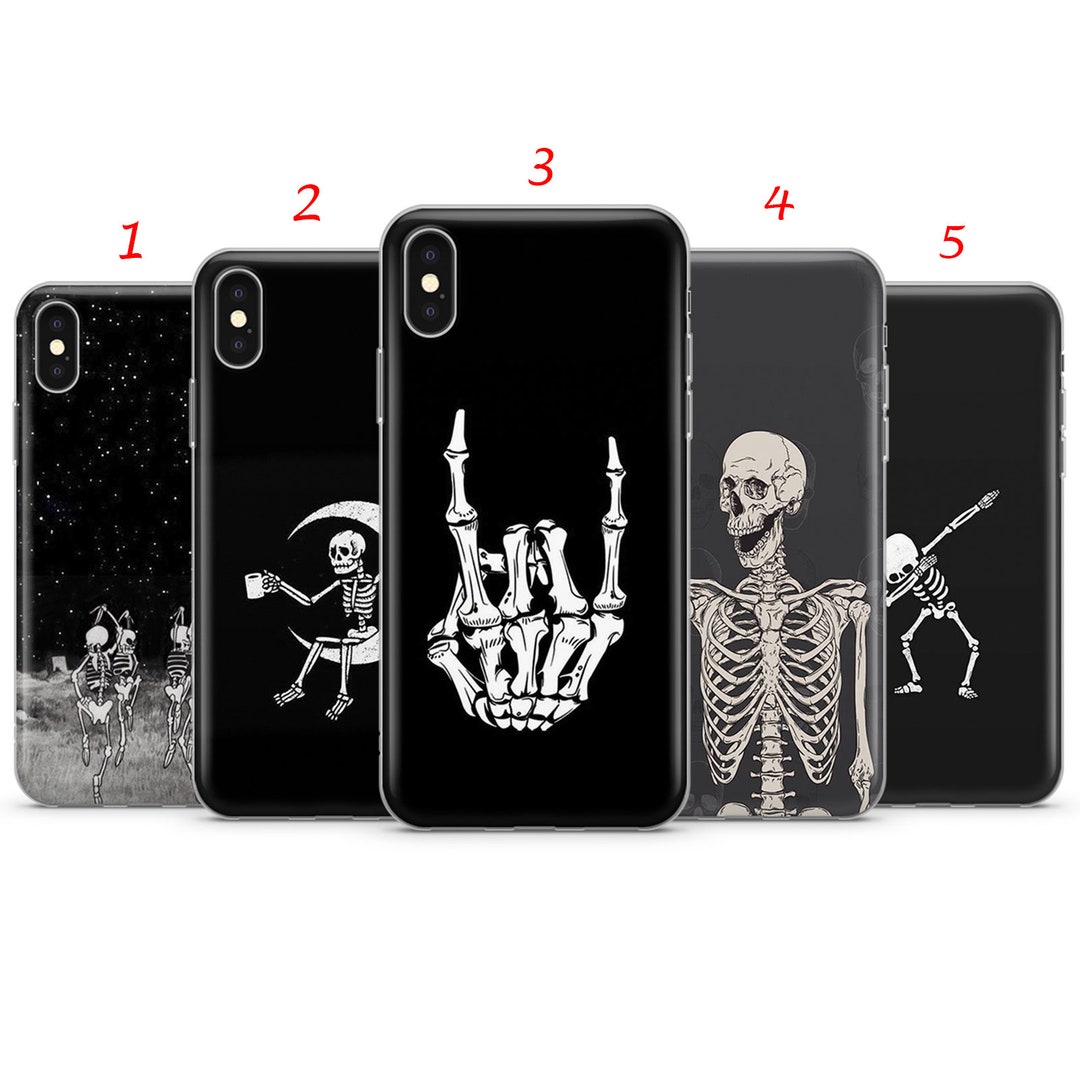 Skeleton Phone Case Skullcover for iPhone 15,14 Pro,12, 11 Pro, XR, XS ...