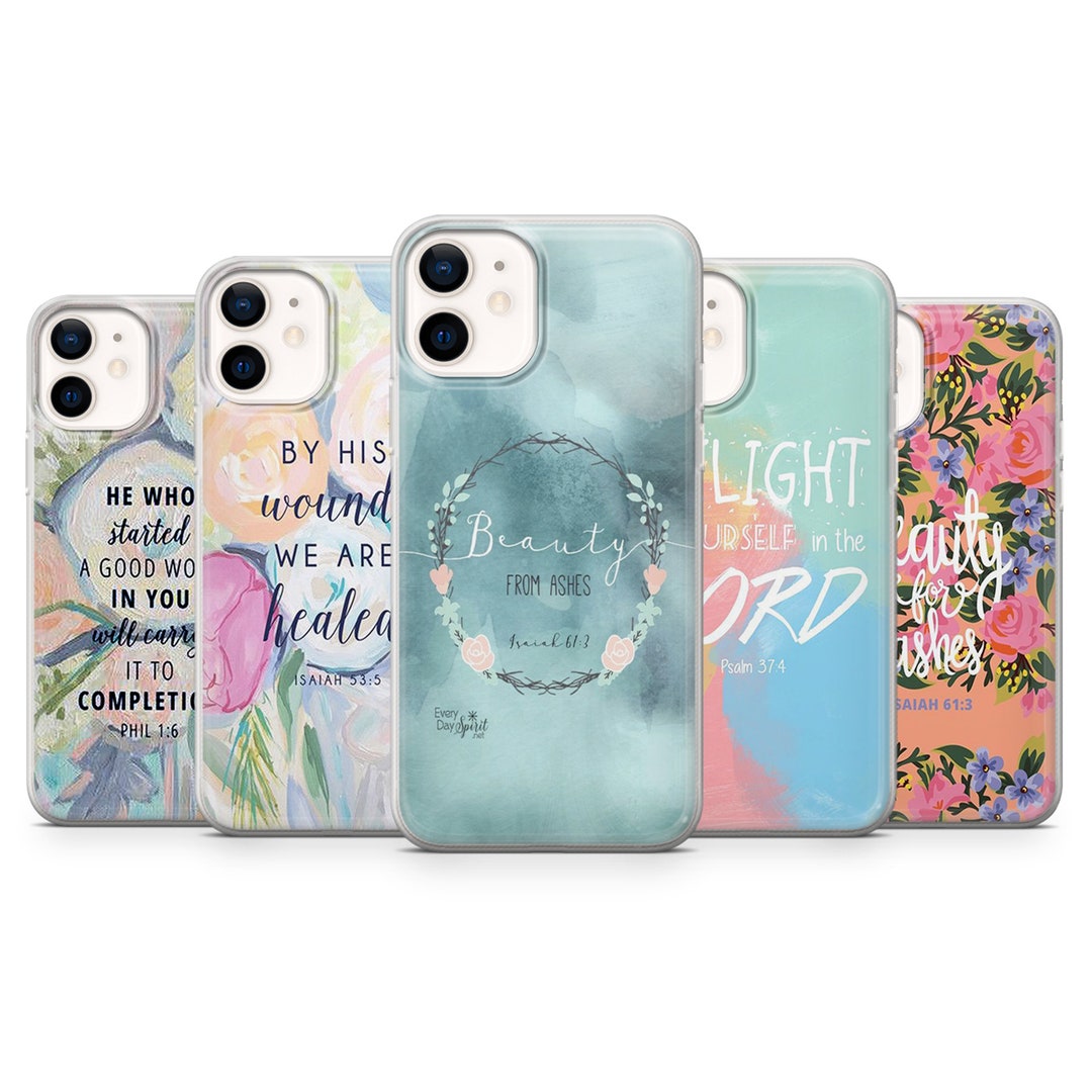 Christian Quotes Phone Case Bible Worship Cover for iPhone 15,14,13,12 ...
