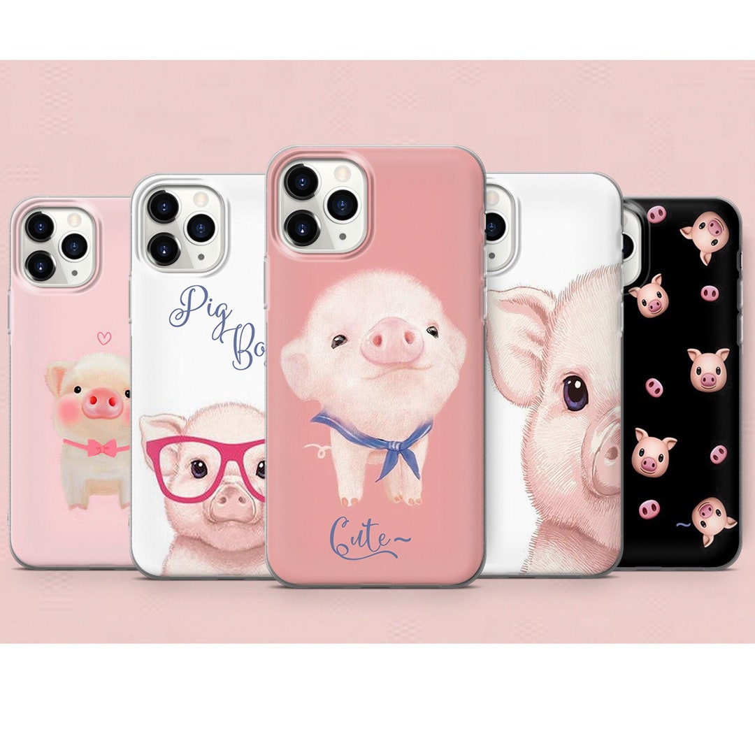 Cartoon Piglet Phone Case: Pink Pig Soft TPU Cover iPhone 16, 17 ...