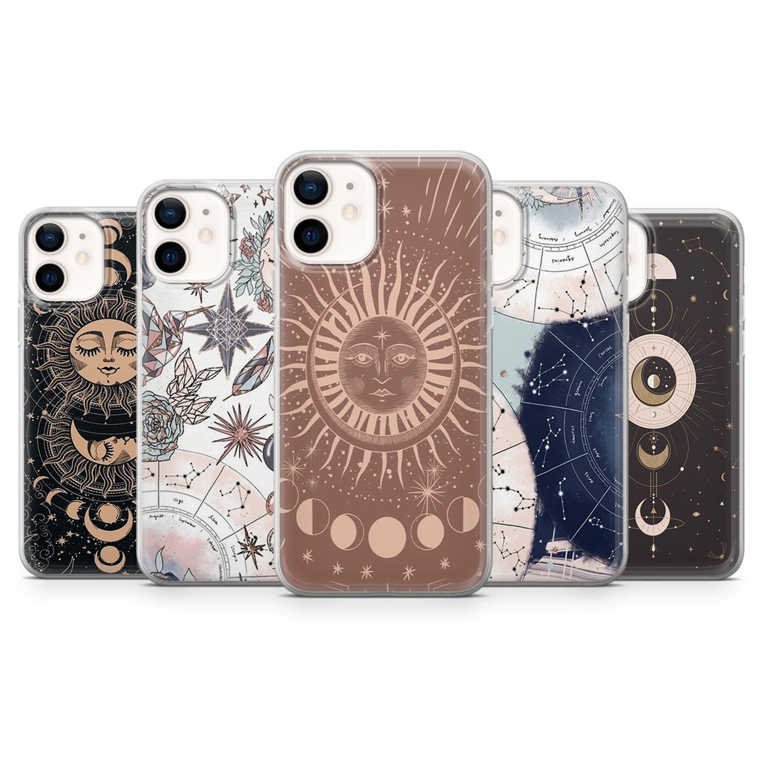 Celestial Astrology Phone Case: Sun, Moon, Stars Design - Etsy