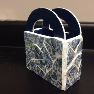 Blue Paisley Mosaic Caddy - Etsy