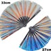 XL and Medium Size Festival Fan, Iridescent Mermaid Wishes, Big Folding ...