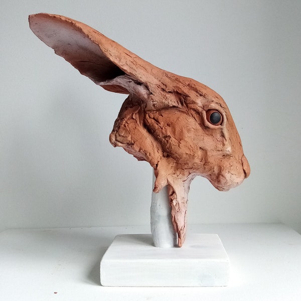 Ceramic Hare Sculpture - Etsy