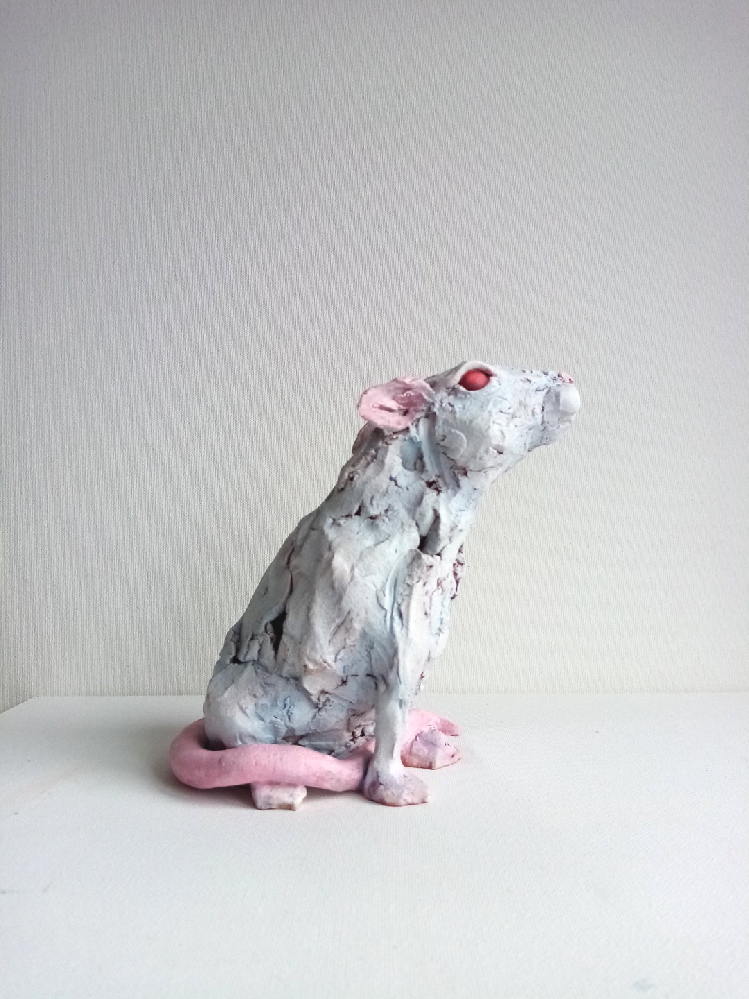 White Rat Sketch Sculpture. Hand Made Ceramic Wildlife - Etsy